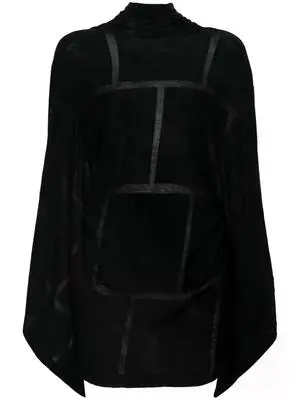 Yohji Yamamoto Cotton Blend Knitted Draped Cardigan-coat