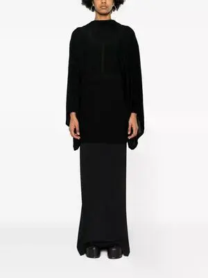 Yohji Yamamoto Cotton Blend Knitted Draped Cardigan-coat