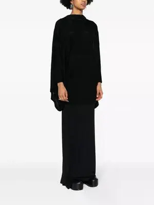 Yohji Yamamoto Cotton Blend Knitted Draped Cardigan-coat