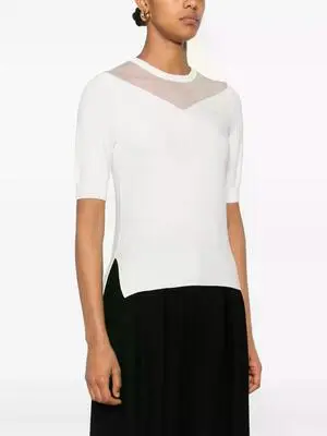 Dkny Sheer-panel T-shirt