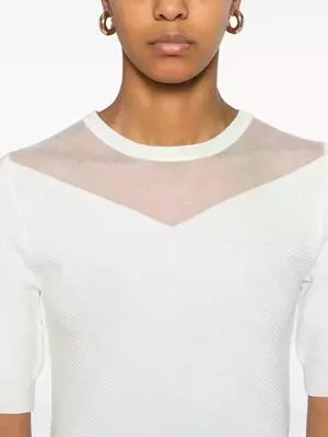 Dkny Sheer-panel T-shirt