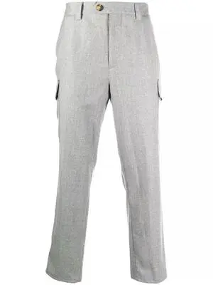 Brunello Cucinelli Cropped Virgin Wool Trousers