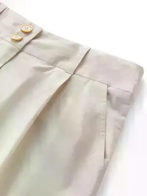 Woolrich Pleated High-waisted Shorts