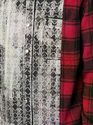 Roberto Cavalli Long-sleeved Patchwork Shirt