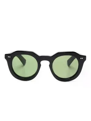 LESCA Toro Round-frame Sunglasses - Black