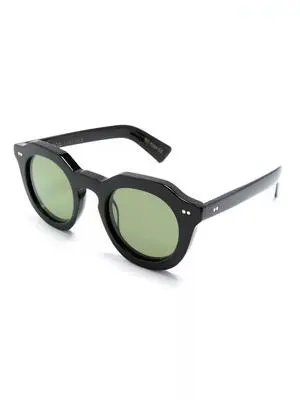LESCA Toro Round-frame Sunglasses - Black