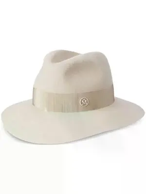 MAISON MICHEL Henrietta Fedora Hat - Neutrals