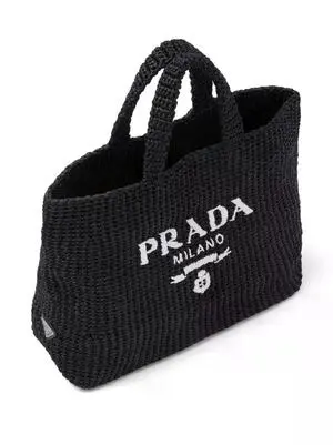 Prada Raffia Tote Bag