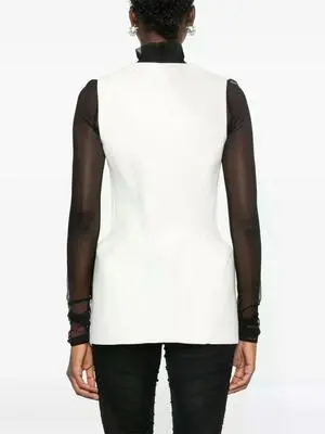 MUGLER Corseted Pierced Vest - White