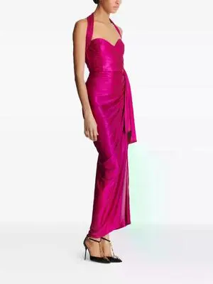 Balmain Draped Jersey Midi Dress