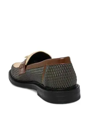 Filling Pieces Reed Woven-panel Loafers