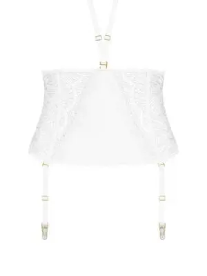 MAISON CLOSE Accroche Coeur Waist-cincher And Suspenders - White