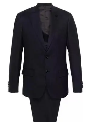 LARDINI Single-breasted Wool Suit - Blue