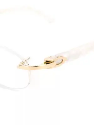 Cartier C Décor Rimless Oval-frame Glasses