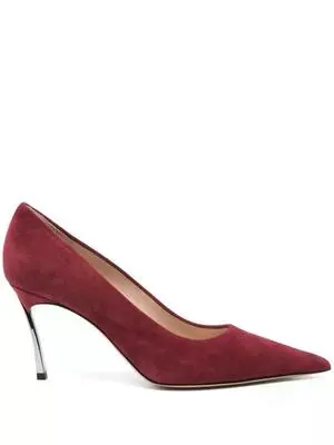 Casadei 85mm Suede Pointed Toe Pumps