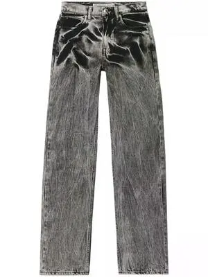 Alexander Wang Embroidered Logo Straight-leg Jeans