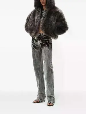 Alexander Wang Embroidered Logo Straight-leg Jeans