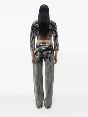 Alexander Wang Embroidered Logo Straight-leg Jeans