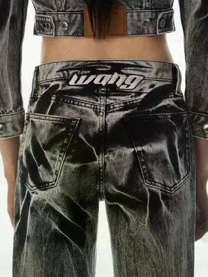 Alexander Wang Embroidered Logo Straight-leg Jeans