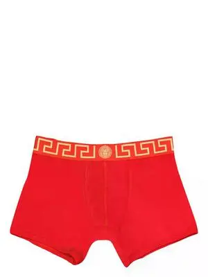 Versace Cotton-jersey Long Trunks - Red