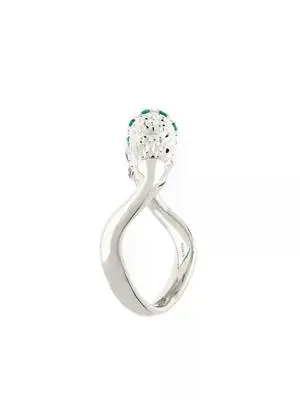 OFFICINA BERNARDI 18kt White Gold Emerald Enigma Ring