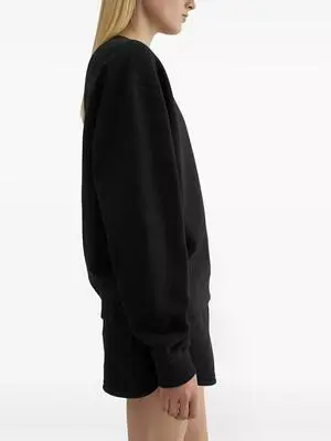 JIL SANDER Cotton Logo Print Crewneck Sweatshirt - Black