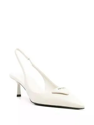 Prada 35mm Leather Slingback Pumps