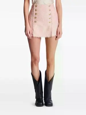 Balmain Sequinned Tweed Skirt