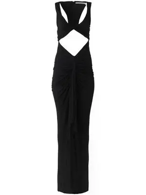Christopher Esber Vivenda Draped Cut-out Maxi Dress - Black