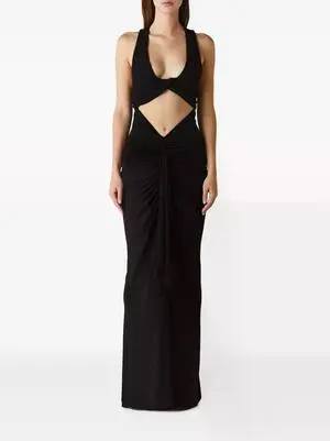 Christopher Esber Vivenda Draped Cut-out Maxi Dress - Black