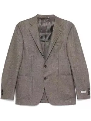 Canali Single-breasted Blazer - Brown