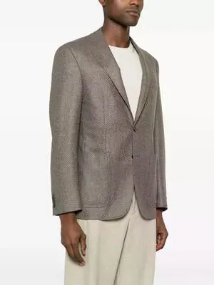 Canali Single-breasted Blazer - Brown