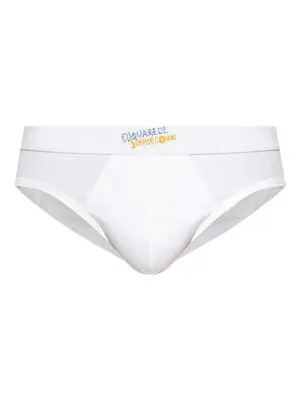 Dsquared2 Embroidered Logo Brief - White