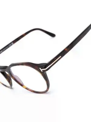 TOM FORD Round Frame Glasses - Brown
