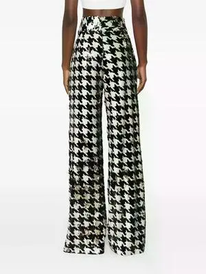MITILIANE COUTURE Houndstooth-patterned Sequinned Trousers