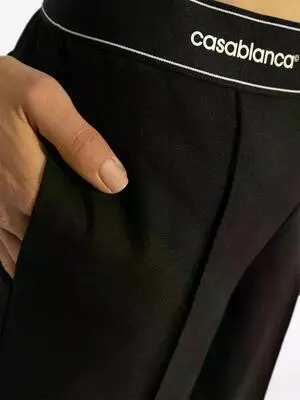 Casablanca Pressed-crease Virgin Wool Trousers - Black