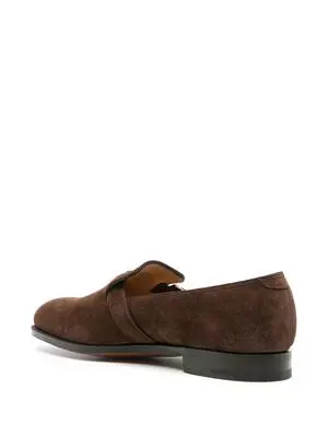 John Lobb Buckle-detail Suede Loafers