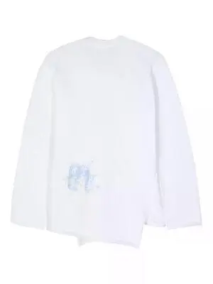 Comme Des Garçons Spray-paint-effect Asymmetric Jumper