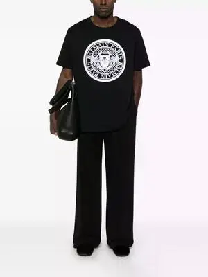 Balmain Flocked-logo T-shirt