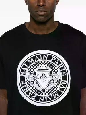 Balmain Flocked-logo T-shirt