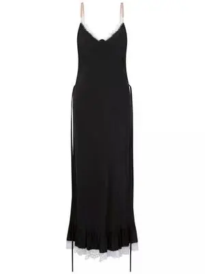 Moschino Lace-trim Maxi Dress - Black