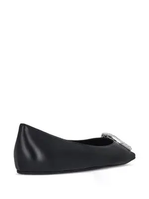 Amina Muaddi Camelia Ballet Flats - Black