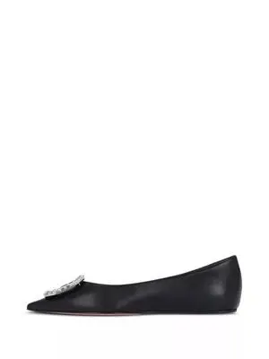 Amina Muaddi Camelia Ballet Flats - Black