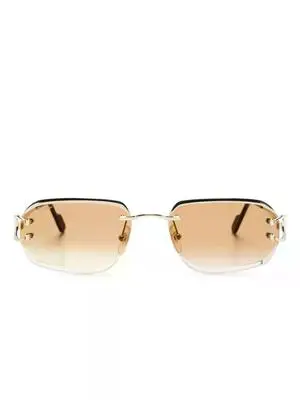 Cartier Rectangle-frame Sunglasses - Black
