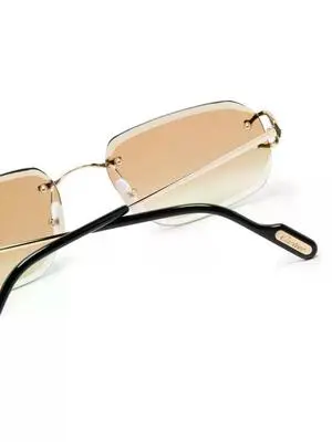 Cartier Rectangle-frame Sunglasses - Black