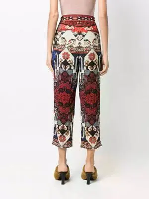 Balmain Abstract Pattern-print Cropped Trousers