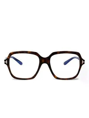 TOM FORD Tortoiseshell Square-frame Glasses - Brown