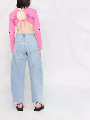 AGOLDE Luna Pierced Wide Leg Jeans