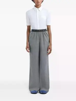 Marni Gingham Patterned Trousers - Black