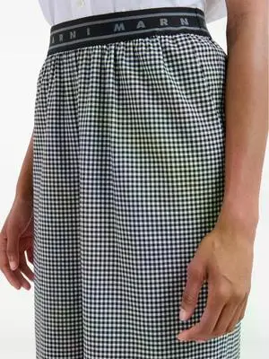 Marni Gingham Patterned Trousers - Black